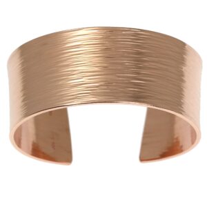 John S. Brana 1 Inch Wide Bark Copper Cuff Bracelet Handmade Jewelry - 100% Solid Uncoated Copper (7)