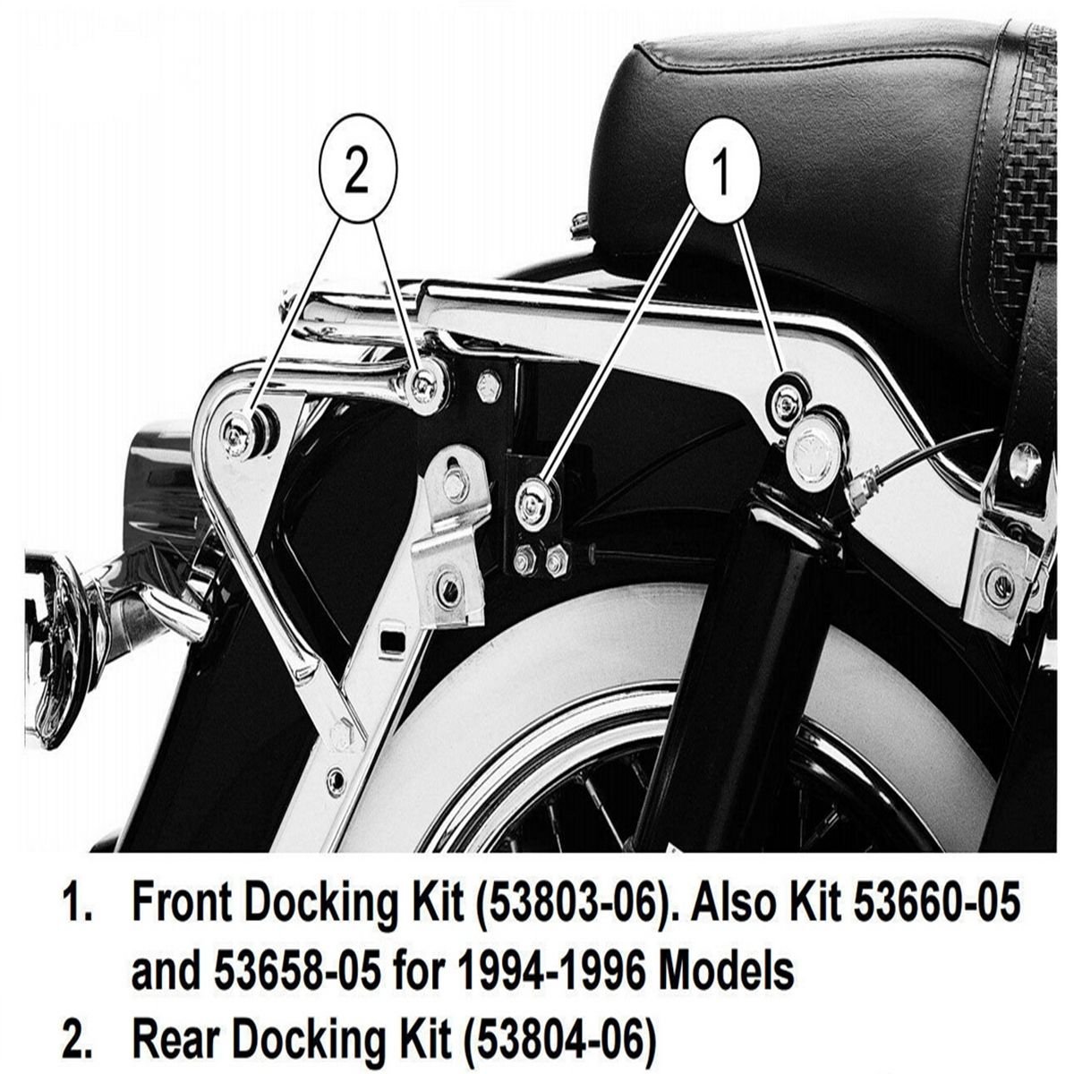 TCMT Detachables Front Docking Hardware Kit Fits For HarleyTouring Road King Road Glide Street Glide Electra Glide 1997-2008 Replace 53803-06