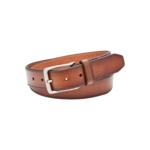 fossil men's griffin leather casual jean every day belt, size 36, cognac