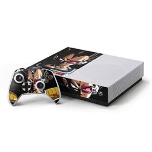 skinit decal gaming skin compatible with xbox one s console and controller bundle - officially licensed dragon ball z vegeta portrait design