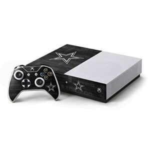 skinit decal gaming skin compatible with xbox one s console and controller bundle - officially licensed nfl dallas cowboys black & white design