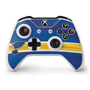 skinit decal gaming skin compatible with xbox one s controller - officially licensed nhl st. louis blues jersey design