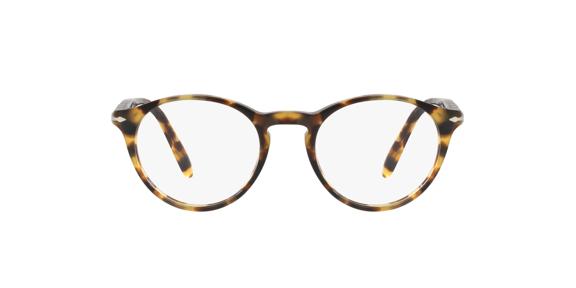 Persol PO3092V Round Prescription Eyewear Frames, Brown/Beige Tortoise/Demo Lens, 50 mm