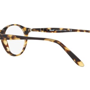 Persol PO3092V Round Prescription Eyewear Frames, Brown/Beige Tortoise/Demo Lens, 50 mm