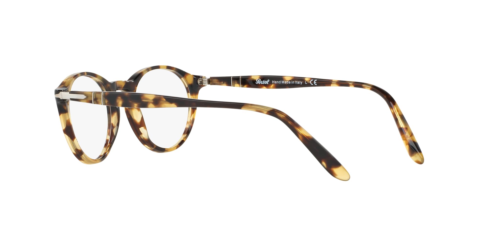 Persol PO3092V Round Prescription Eyewear Frames, Brown/Beige Tortoise/Demo Lens, 50 mm