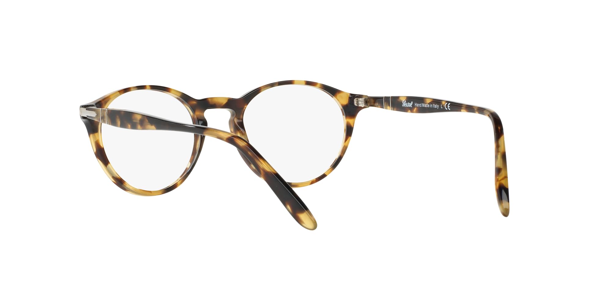 Persol PO3092V Round Prescription Eyewear Frames, Brown/Beige Tortoise/Demo Lens, 50 mm