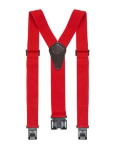 dickies men's perry suspender, red, one size