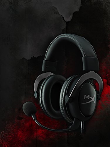 HyperX Cloud II Gaming Headset - 7.1 Surround Sound - Memory Foam Ear Pads - Durable Aluminum Frame - Works with PC, Xbox, PS4 - Gun Metal (Renewed)