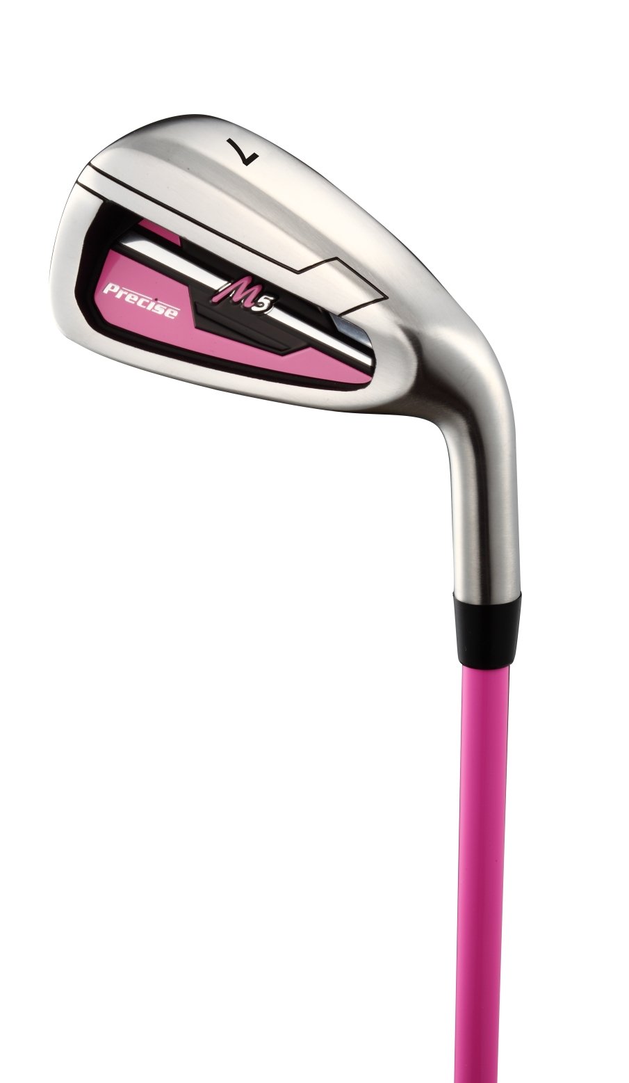 Top Line Ladies Pink Right Handed M5 Golf Club Set for Petite Ladies ( Height 5' to 5'3" ) , Includes: Driver, Wood, Hybrid, 5,6,7,8,9, PW Stainless Irons, Putter, Graphite Shafts, Bag & 3 HCs