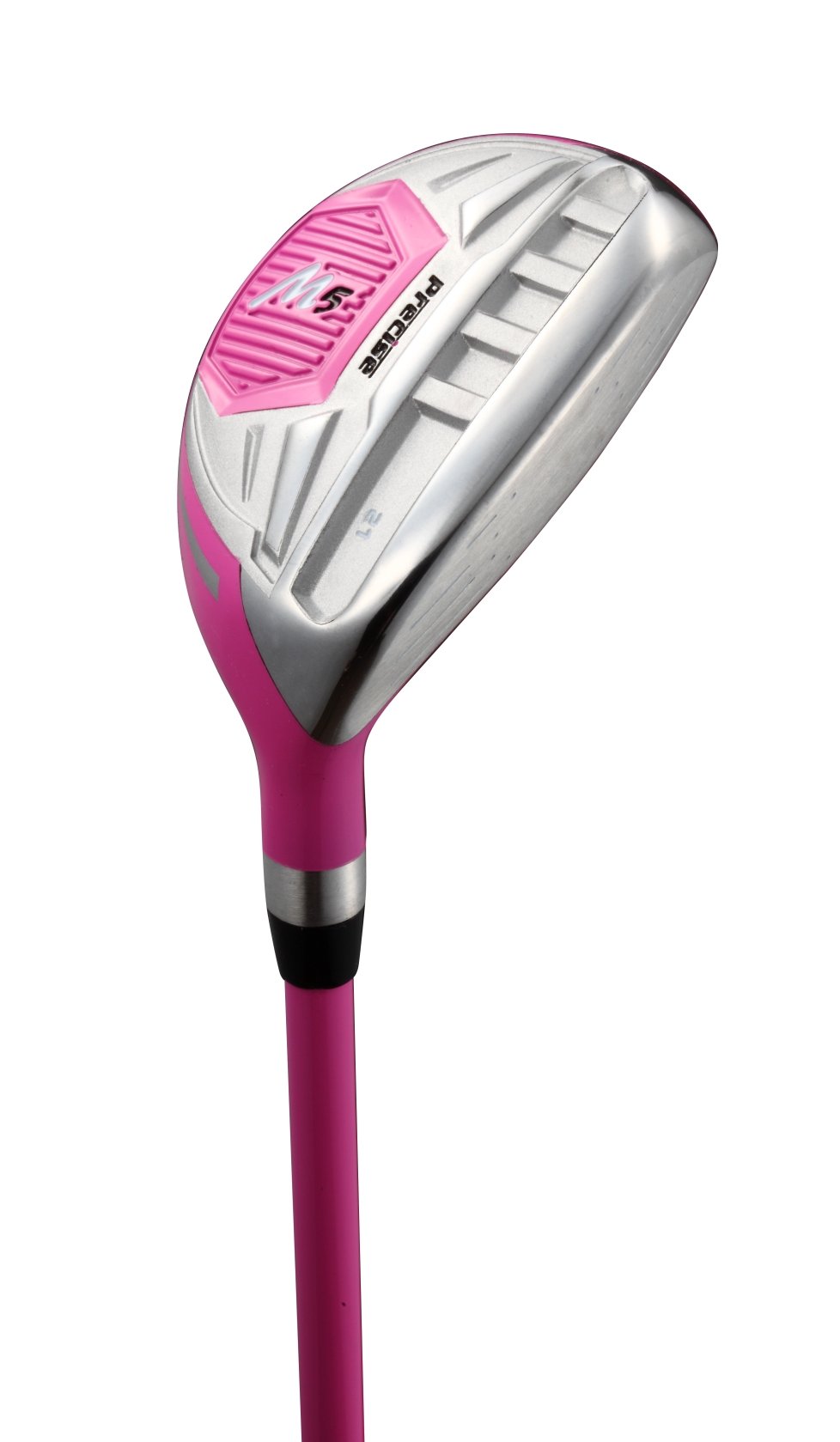 Top Line Ladies Pink Right Handed M5 Golf Club Set for Petite Ladies ( Height 5' to 5'3" ) , Includes: Driver, Wood, Hybrid, 5,6,7,8,9, PW Stainless Irons, Putter, Graphite Shafts, Bag & 3 HCs