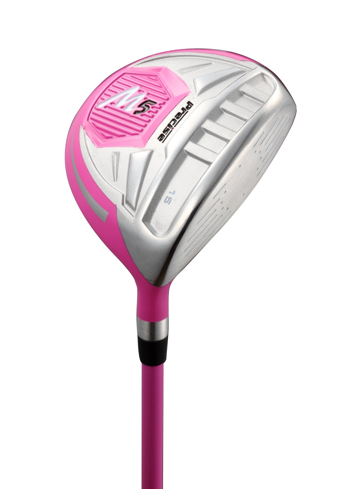 Top Line Ladies Pink Right Handed M5 Golf Club Set for Petite Ladies ( Height 5' to 5'3" ) , Includes: Driver, Wood, Hybrid, 5,6,7,8,9, PW Stainless Irons, Putter, Graphite Shafts, Bag & 3 HCs