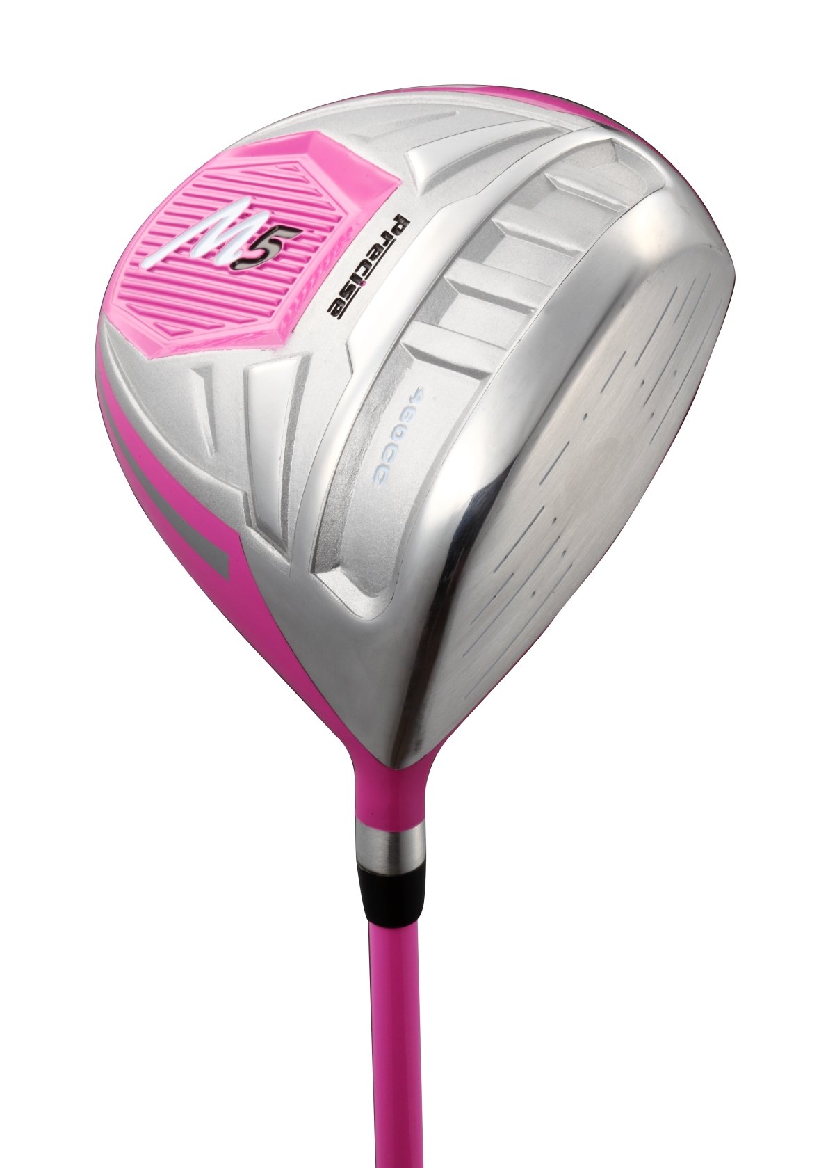 Top Line Ladies Pink Right Handed M5 Golf Club Set for Petite Ladies ( Height 5' to 5'3" ) , Includes: Driver, Wood, Hybrid, 5,6,7,8,9, PW Stainless Irons, Putter, Graphite Shafts, Bag & 3 HCs