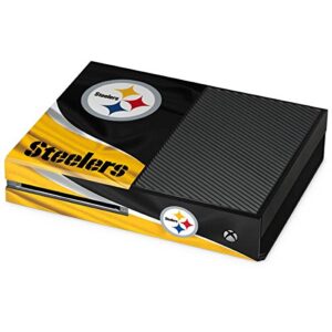 skinit decal gaming skin compatible with xbox one console - officially licensed nfl pittsburgh steelers design