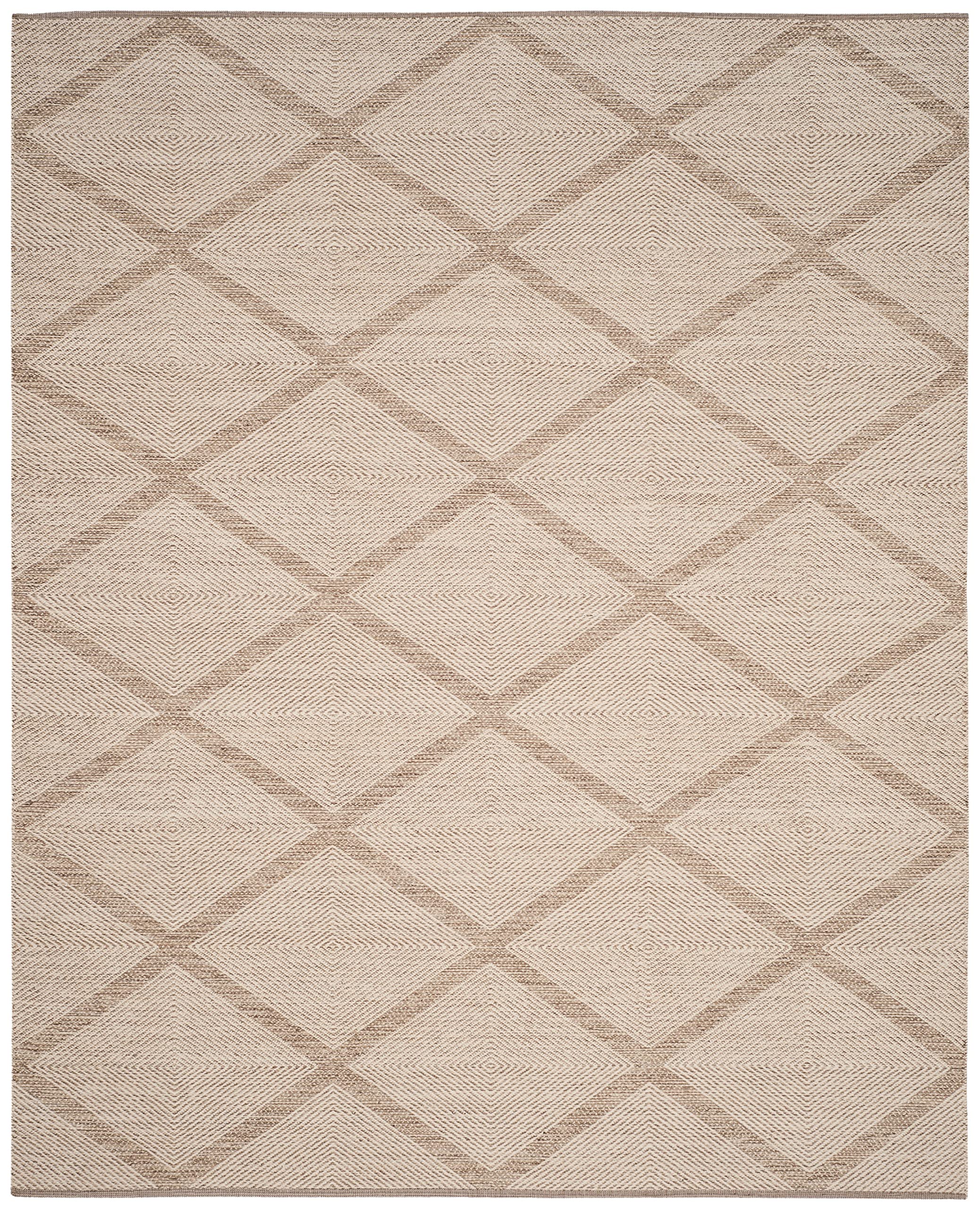 SAFAVIEH Montauk Collection Area Rug - 6' x 9', Beige, Handmade Cotton, Ideal for High Traffic Areas in Living Room, Bedroom (MTK821E)