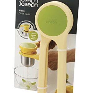 Joseph Joseph 20101 Helix Citrus Juicer Ergonomic Twist-Action Hand Press Stainless Steel, 1 EA, Yellow