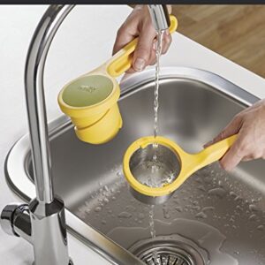 Joseph Joseph 20101 Helix Citrus Juicer Ergonomic Twist-Action Hand Press Stainless Steel, 1 EA, Yellow