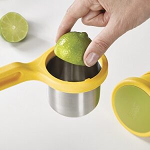 Joseph Joseph 20101 Helix Citrus Juicer Ergonomic Twist-Action Hand Press Stainless Steel, 1 EA, Yellow