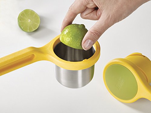 Joseph Joseph 20101 Helix Citrus Juicer Ergonomic Twist-Action Hand Press Stainless Steel, 1 EA, Yellow