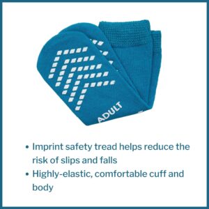 Slipper Socks Mckesson Terries Adult Large Teal Above The Ankle by Mckesson