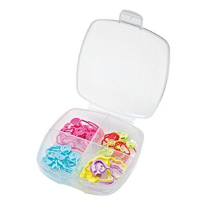 Clover 3033 Quick Locking Stitch Marker Set Multicolor, 3" Height x 3" Length x 1.2" Width