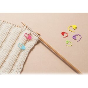 Clover 3033 Quick Locking Stitch Marker Set Multicolor, 3" Height x 3" Length x 1.2" Width