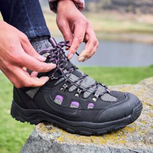 Mountain Warehouse Adventurer Womens Waterproof Hiking Boots Black Womens Shoe Size 8 US