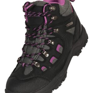 Mountain Warehouse Adventurer Womens Waterproof Hiking Boots Black Womens Shoe Size 8 US