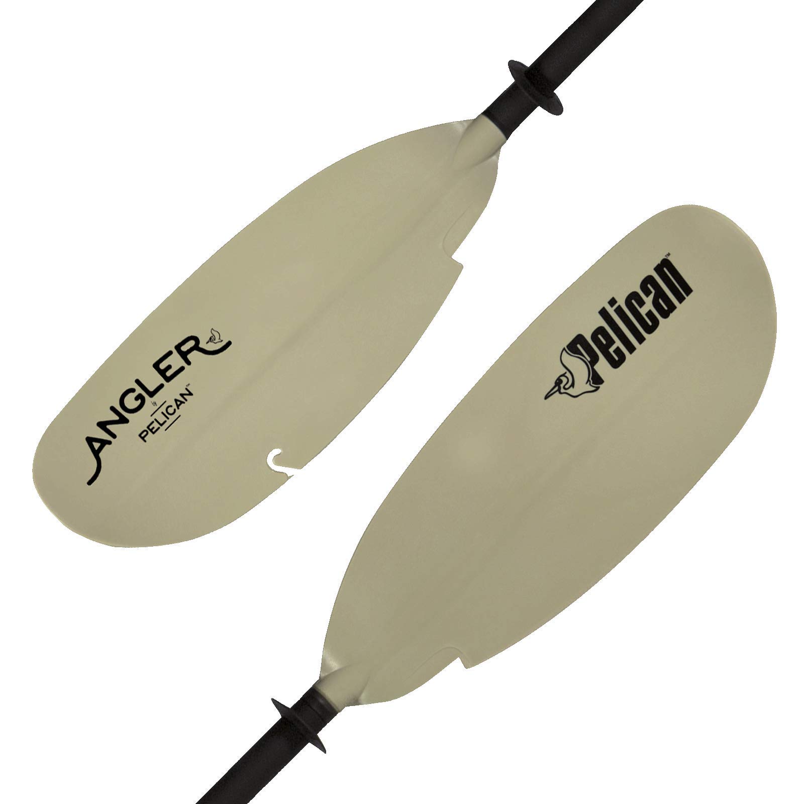 Pelican Poseidon Angler Fishing Lightweight Kayak Paddle - Built-in Retrieval Hooks - Fiberglass Reinforced (Sand, 98.5 in)