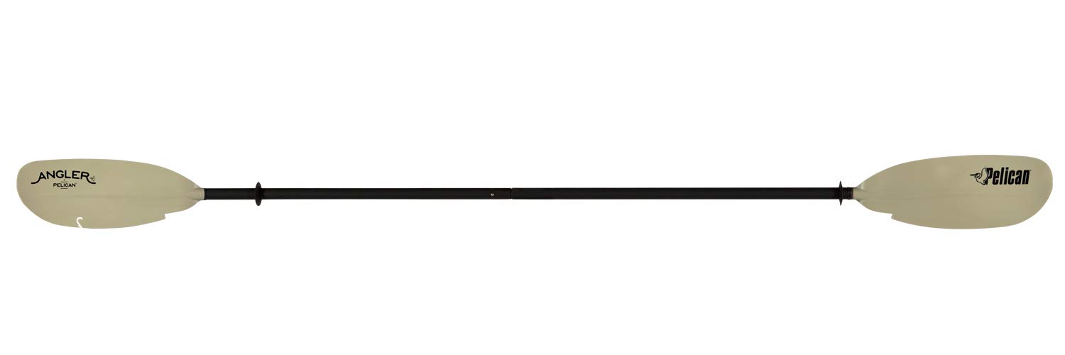 Pelican Poseidon Angler Fishing Lightweight Kayak Paddle - Built-in Retrieval Hooks - Fiberglass Reinforced (Sand, 98.5 in)