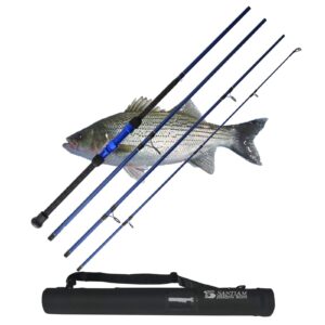 santiam fishing rods travel rod 4 piece 10' 12-25lb surf rod