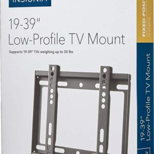 Insignia - Fixed TV Wall Mount for Most 19" - 39" TVs - Black