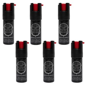 police magnum mini pepper spray self defense pocket size protection- made in the usa- 6 pack 1/2oz safety locks