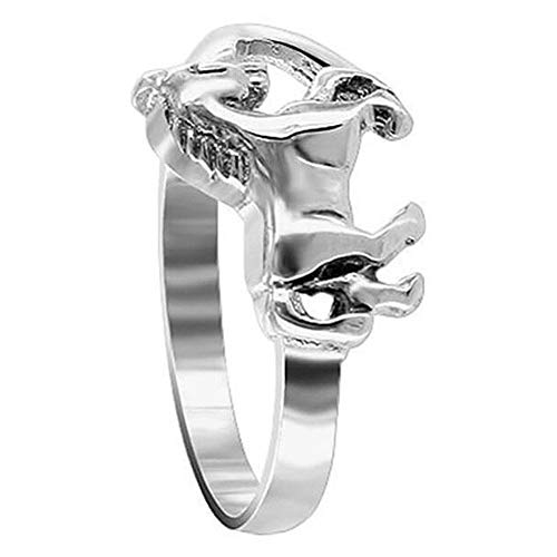 Gem Avenue Horse Pony 925 Sterling Silver Ring for Women Size 6