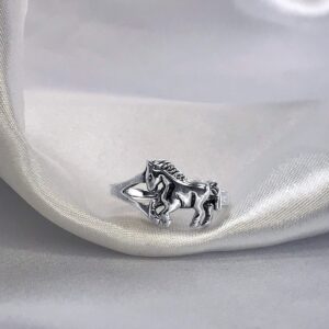 Gem Avenue Horse Pony 925 Sterling Silver Ring for Women Size 6