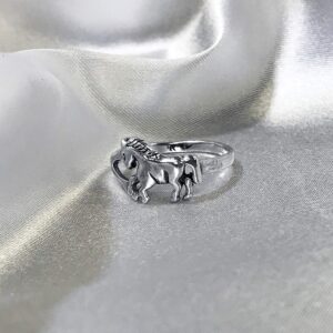 Gem Avenue Horse Pony 925 Sterling Silver Ring for Women Size 6