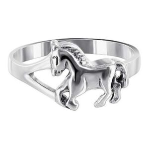 Gem Avenue Horse Pony 925 Sterling Silver Ring for Women Size 6