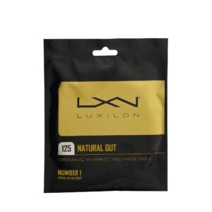 luxilon natural gut 125 tennis string - set, white