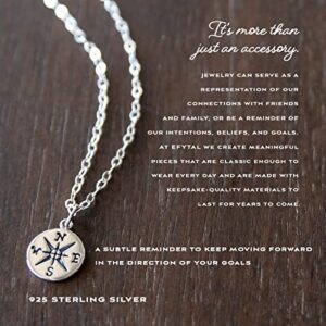 EFYTAL Graduation Gifts for Her 2024, Sterling Silver Compass Necklace, High School or College Graduation Gifts for Her, Graduation Jewelry, Class of 2024 Graduation Gifts