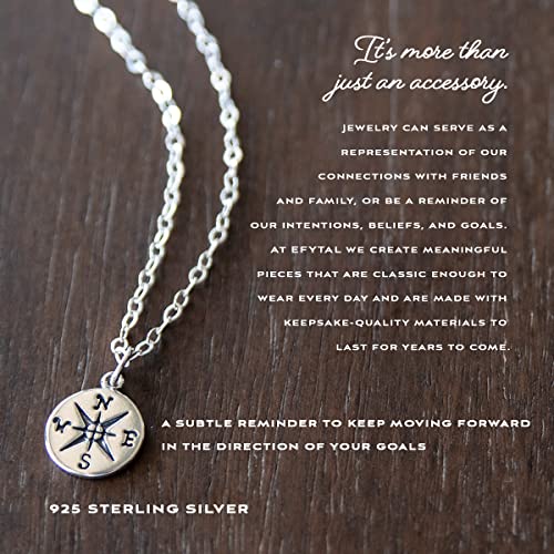 EFYTAL Graduation Gifts for Her 2024, Sterling Silver Compass Necklace, High School or College Graduation Gifts for Her, Graduation Jewelry, Class of 2024 Graduation Gifts