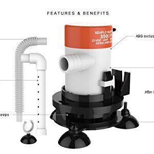 Seaflo-Portable 12v Livewell Aeration Pump System Kit for Boats