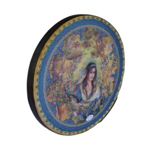 persian painting daf, deff, def, erbane, bendir with soft case ndr-155