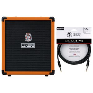 orange crush-bass-25 bass combo amp orange w/ cable