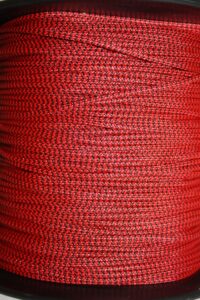 red & black speckled bcy #24 d loop rope release material 10'