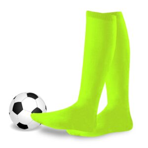 Athletic Cushioned Sports Socks for Adult Women Softball Baseball Soccer Socks 3-Pairs (Medium (9-11), Neon Green)