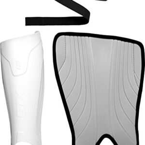 STX Field Hockey Stallion 800 Shin Guard, White , Large/X-Large