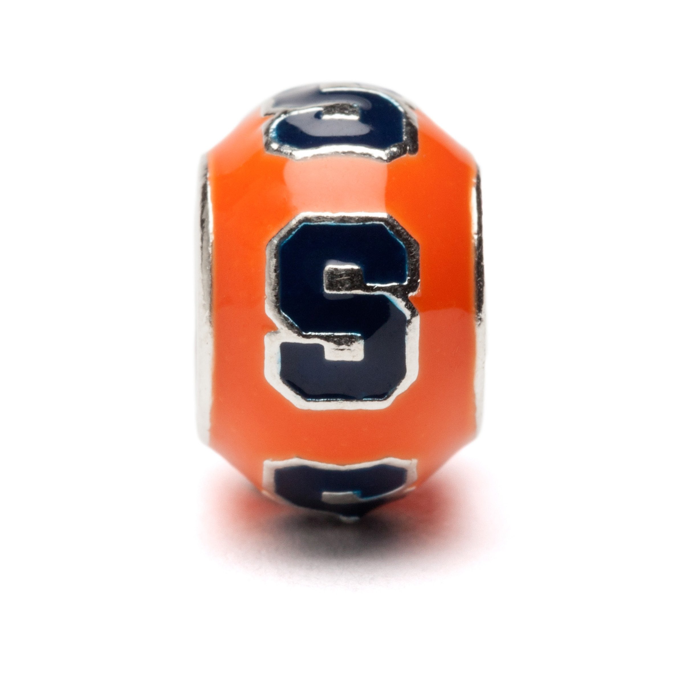 Syracuse University Bracelet | SU Oranges Bracelet - 1 Otto Bead, 2 S Beads and 4 Crystal Charms | Officially Licensed Syracuse University Jewelry | SU Jewelry | Syracuse Charms | Stainless Steel