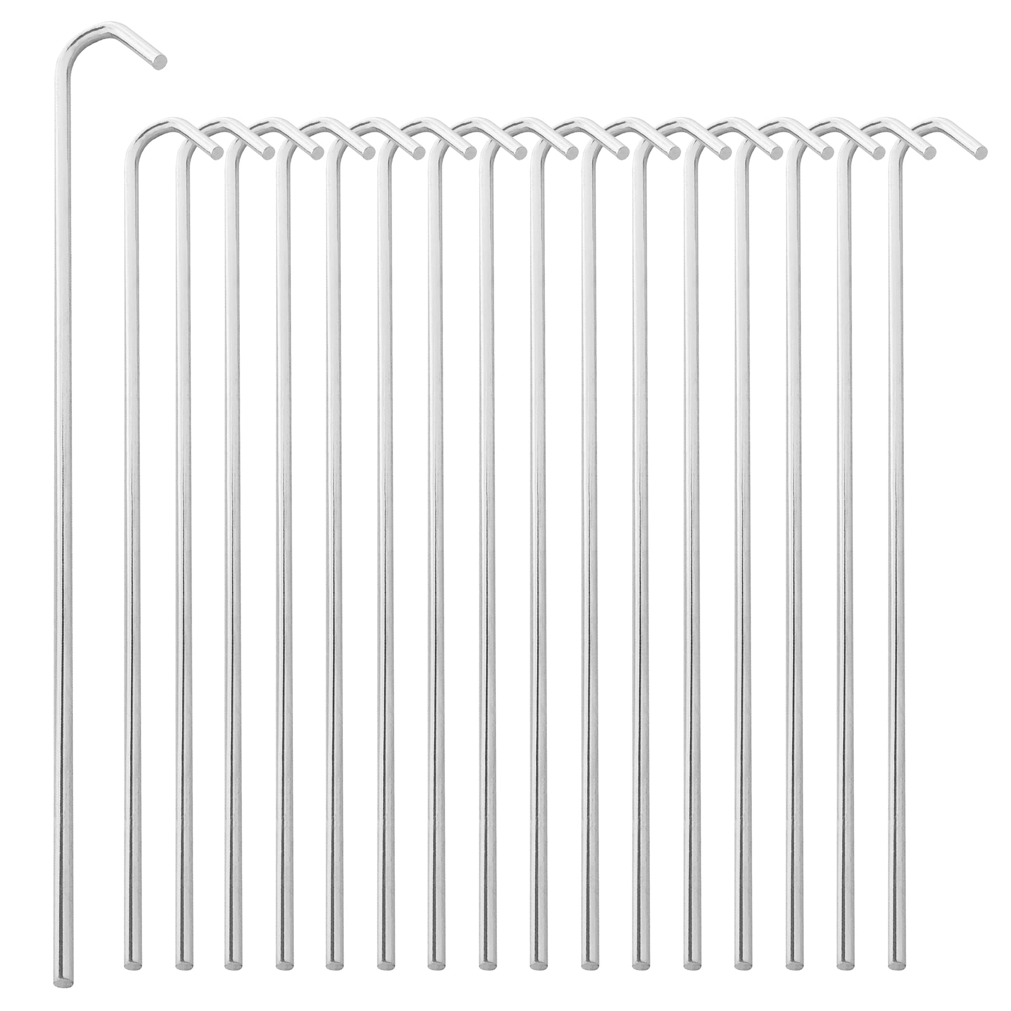 Super Z Outlet 9" Galvanized Non-Rust Anchoring Tent Stakes Pegs for Outdoor Camping, Soil Patio Gardening, Canopies, Landscaping Trim (30)