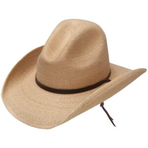 stetson men's standard bryce straw hat, natural, large