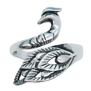 helen de lete vintage phoenix wonder bird 925 sterling silver adjutable ring