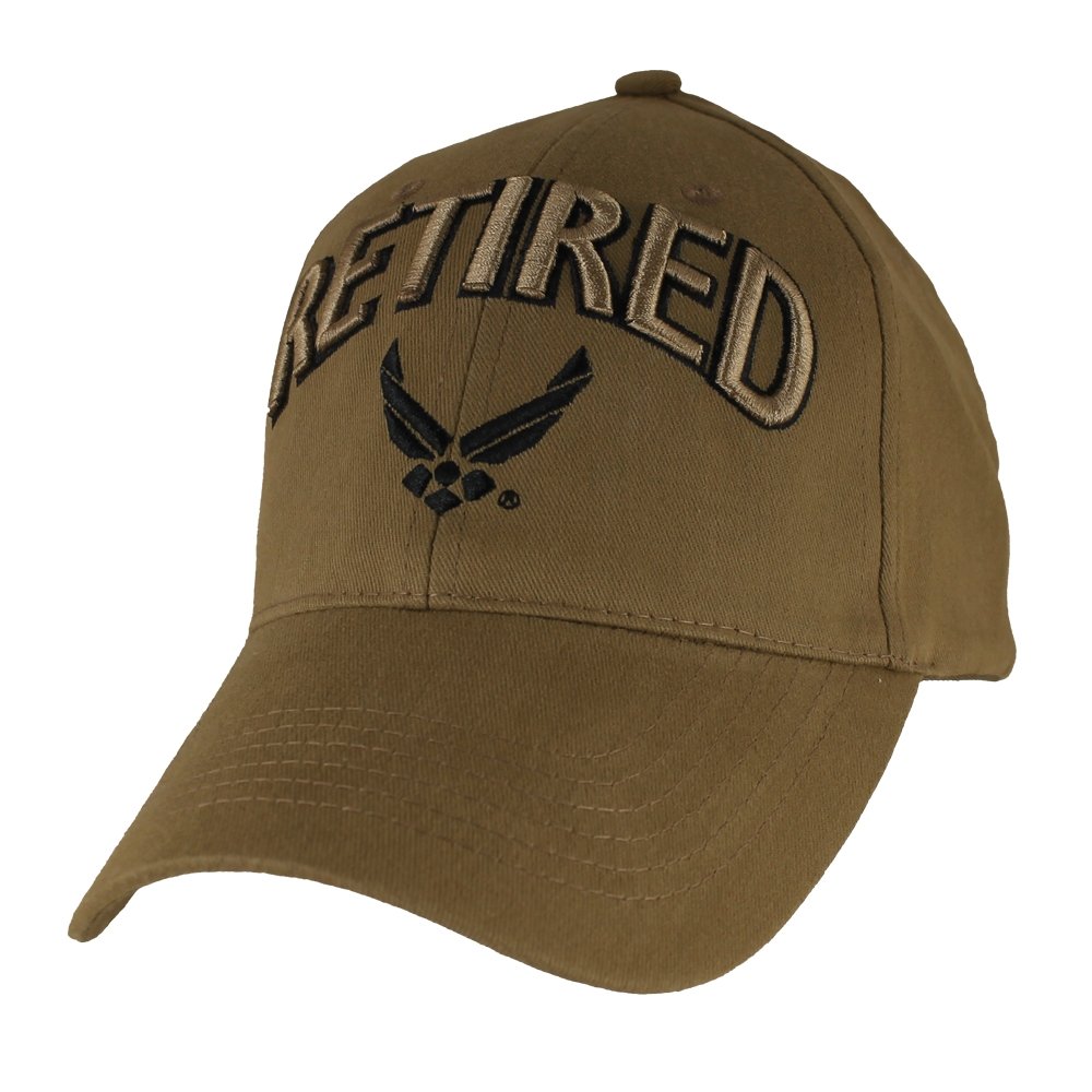 EAGLE CREST U.S. Air Force Retired Baseball Hat, Coyote Brown